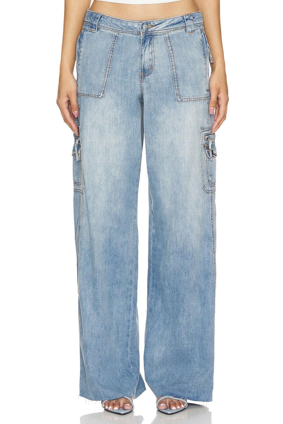 I.AM.GIA Harlin Wide Leg Jeans in Light Blue | REVOLVE