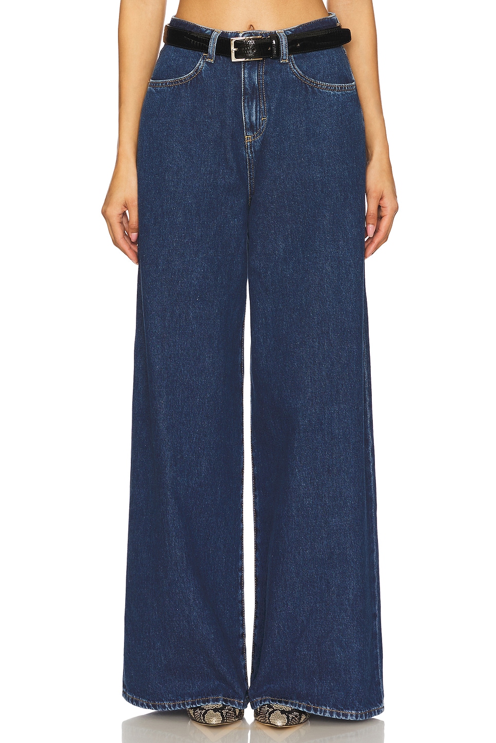 Icon Denim Kendall Wide Leg Jeans in Deep Blue | REVOLVE