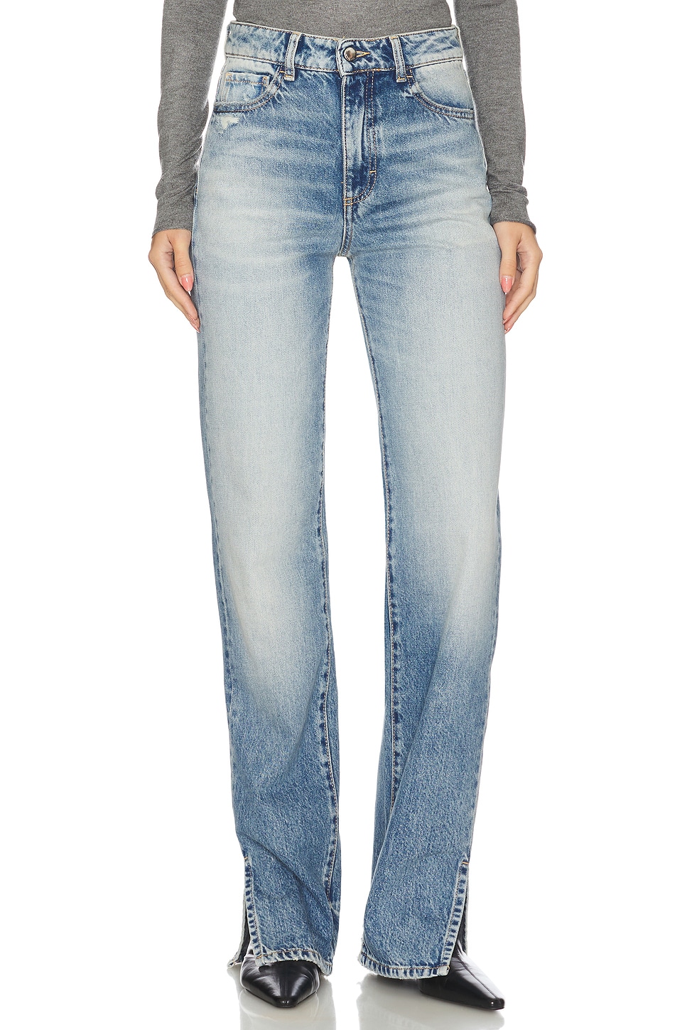 Icon Denim Jodie Straight Jeans in Smoke Blue | REVOLVE