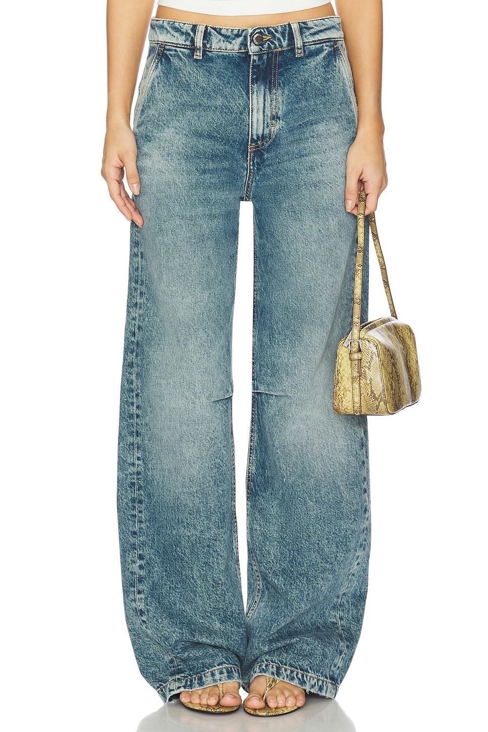 Icon Denim Ava Wide Leg Jeans in Aged Stone | REVOLVE