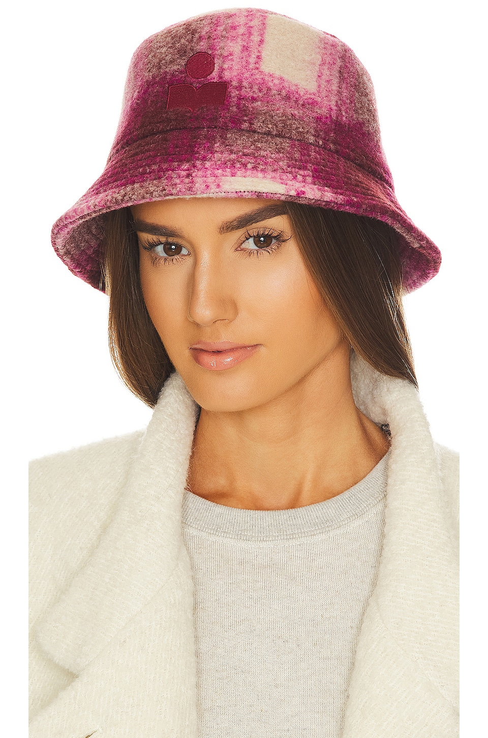 Isabel Marant Haley Hat in Fuchsia | REVOLVE