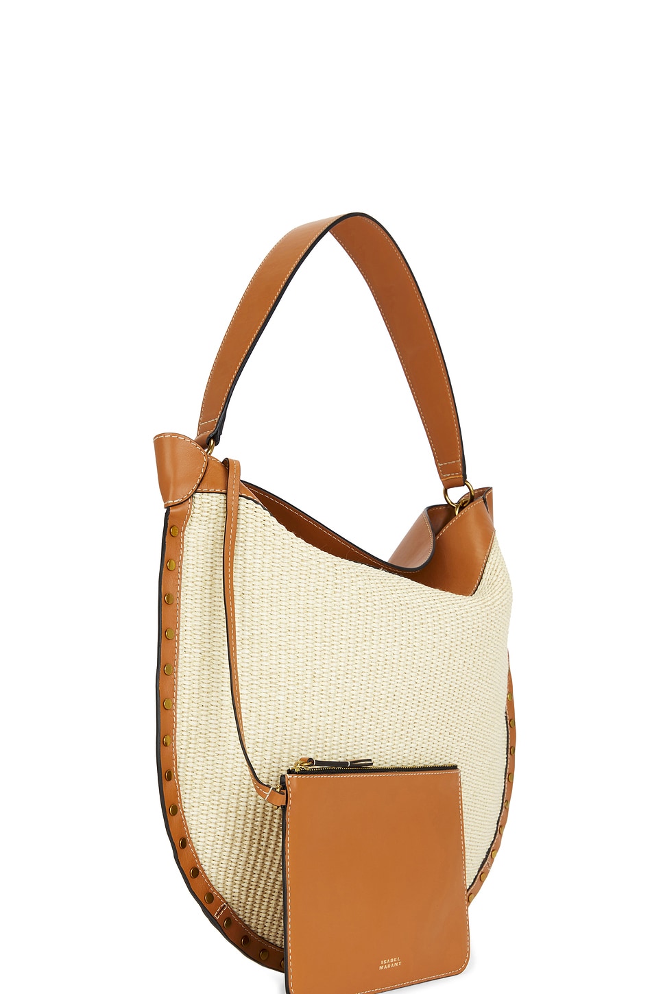 Isabel Marant Oskan Hobo Bag in Natural & Cognac | REVOLVE