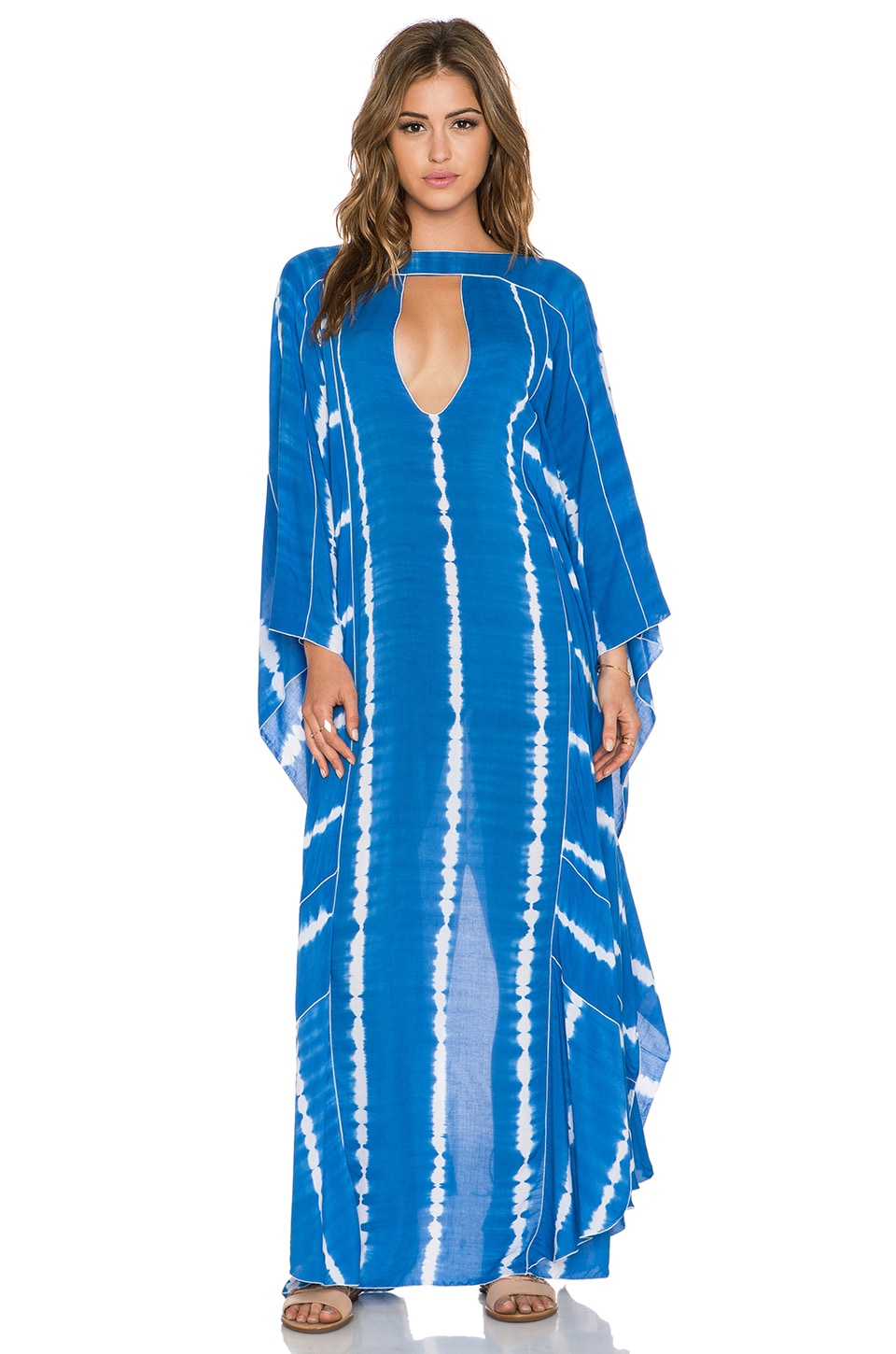 Indah Asante Caftan in Garis Blue | REVOLVE