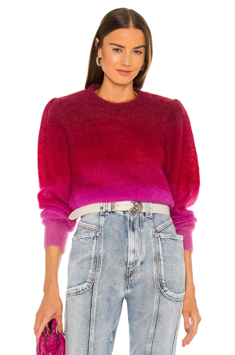 Isabel Marant Etoile Deniza Sweater in Fuchsia | REVOLVE