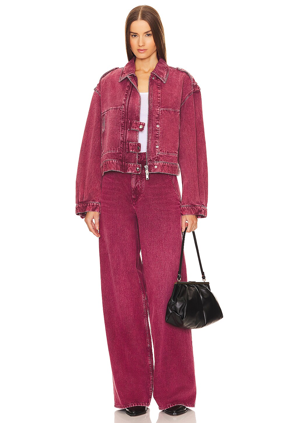 Isabel Marant Etoile Julie Utility Jacket in Raspberry | REVOLVE