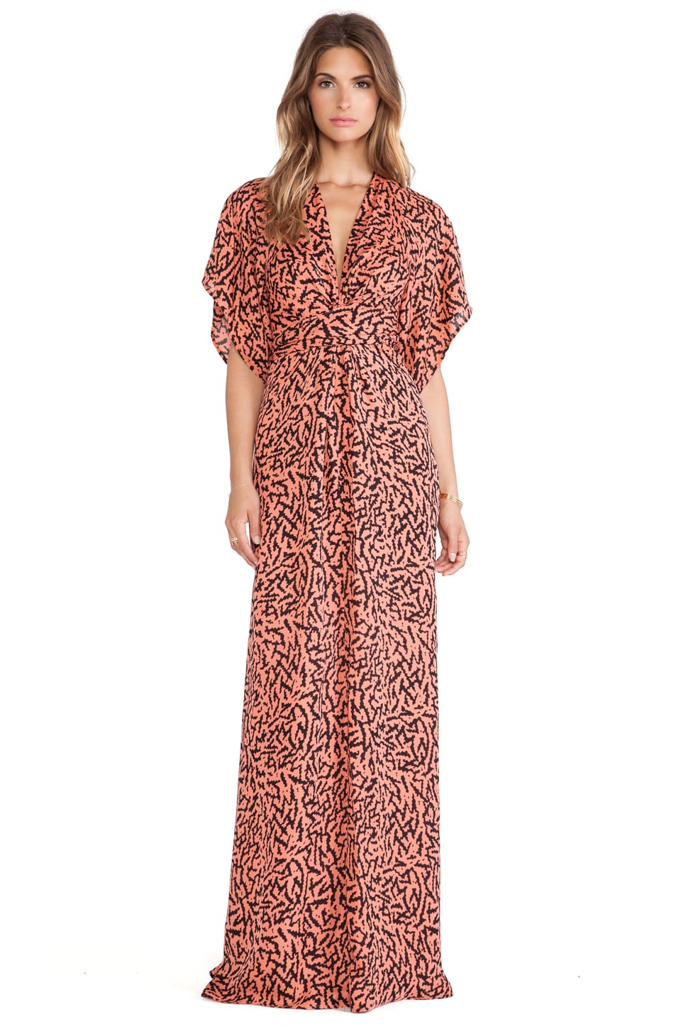 Issa Pollyanna Wrap Maxi Dress in Rouge | REVOLVE