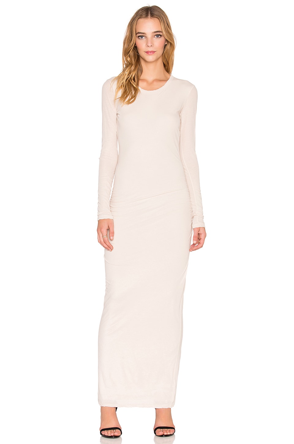 James Perse Skinny Crew Long Sleeve Dress in Bergamont | REVOLVE