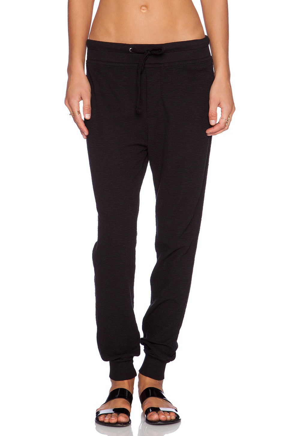 James Perse Thermal Sweatpant in Black | REVOLVE