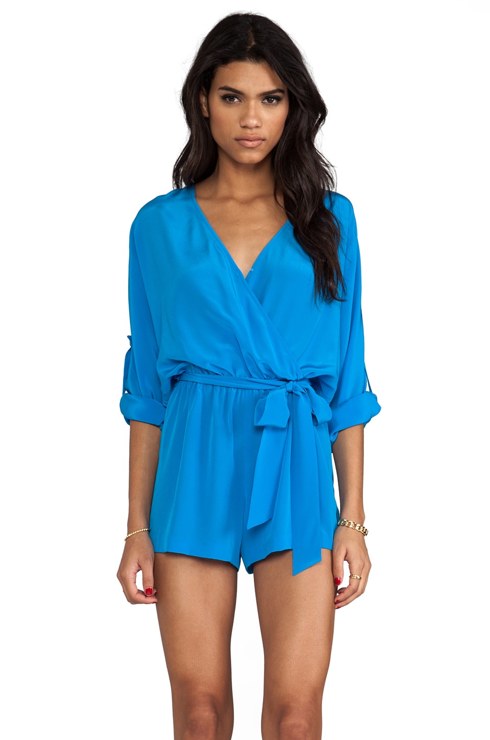 Jay Godfrey Angie Romper in Turq | REVOLVE