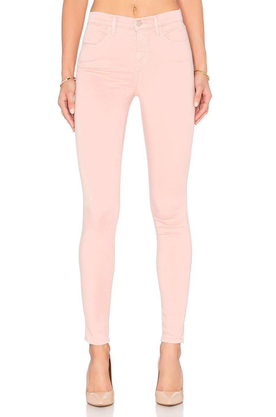 J Brand Maria High Rise Skinny in Pink Lace | REVOLVE