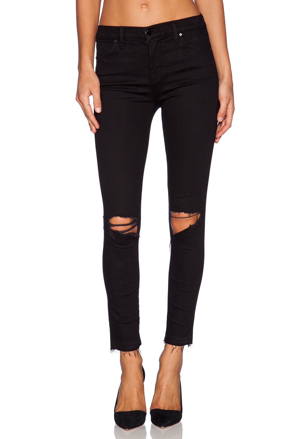 J Brand High Rise Alana Crop in Off Beat | REVOLVE