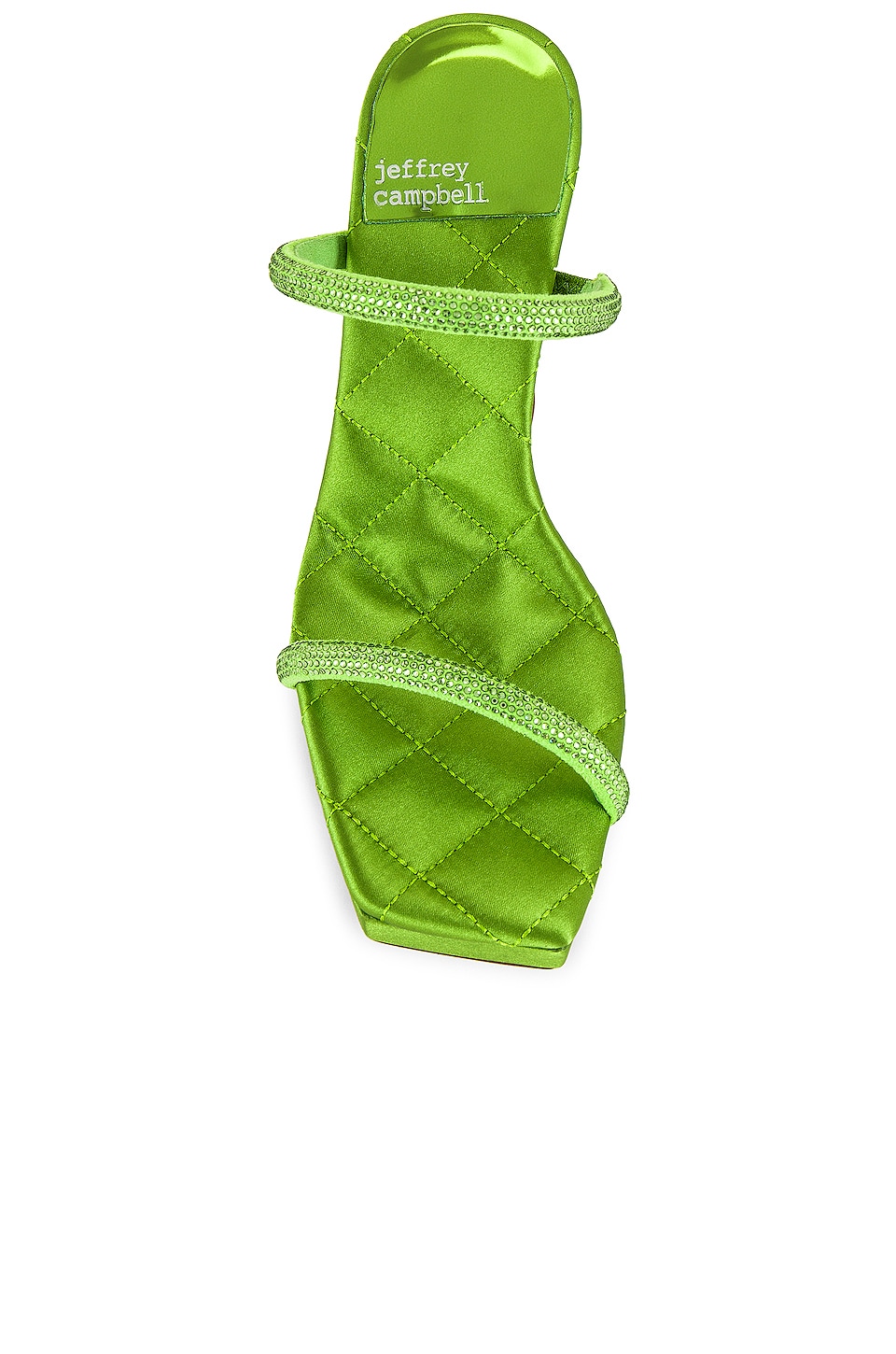 Jeffrey Campbell Movie Platform Mule in Green Satin Green | REVOLVE