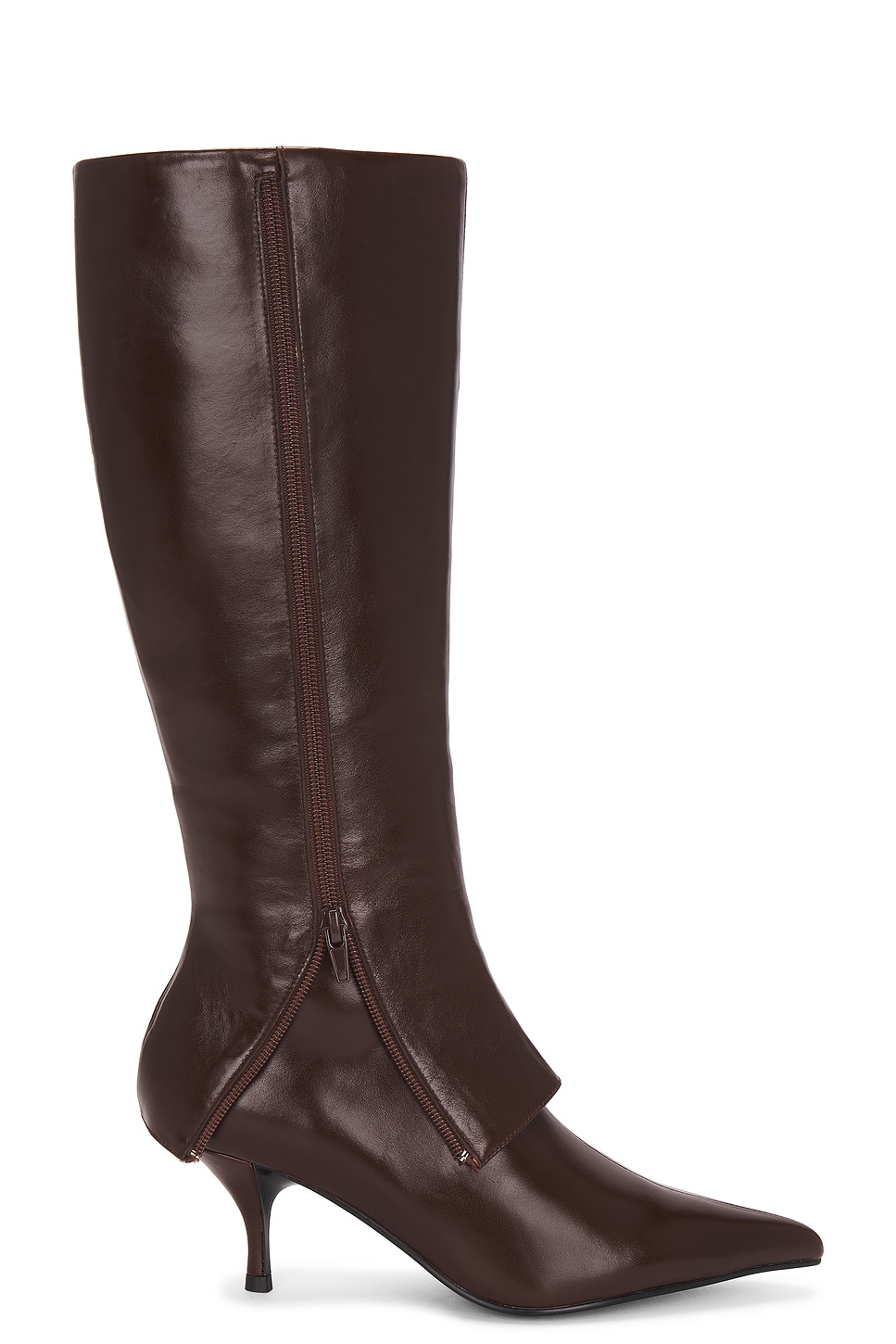 Jeffrey Campbell Cover-Hi Boots in Deep Brown | REVOLVE