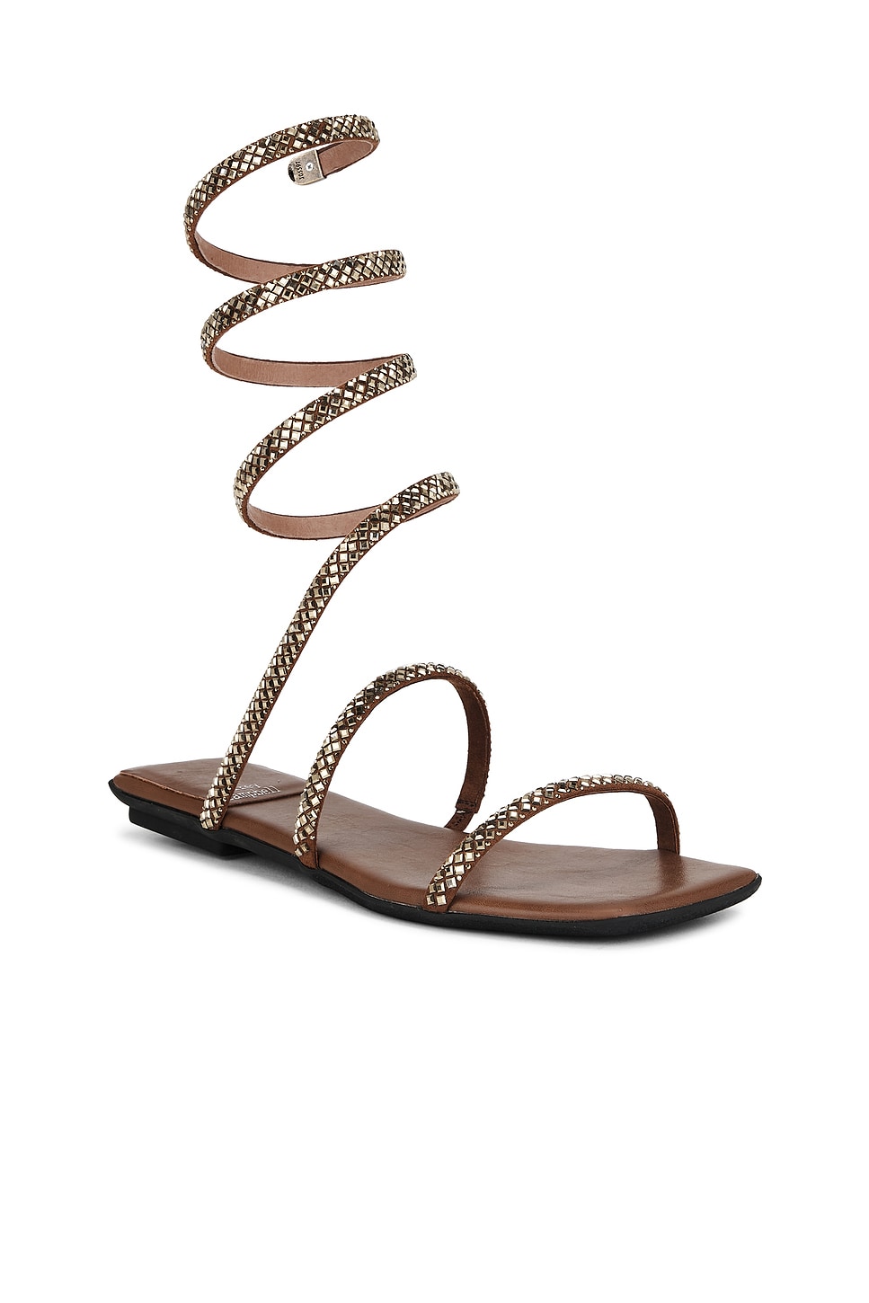 Jeffrey Campbell Slinked Sandals in Tan Bronze | REVOLVE