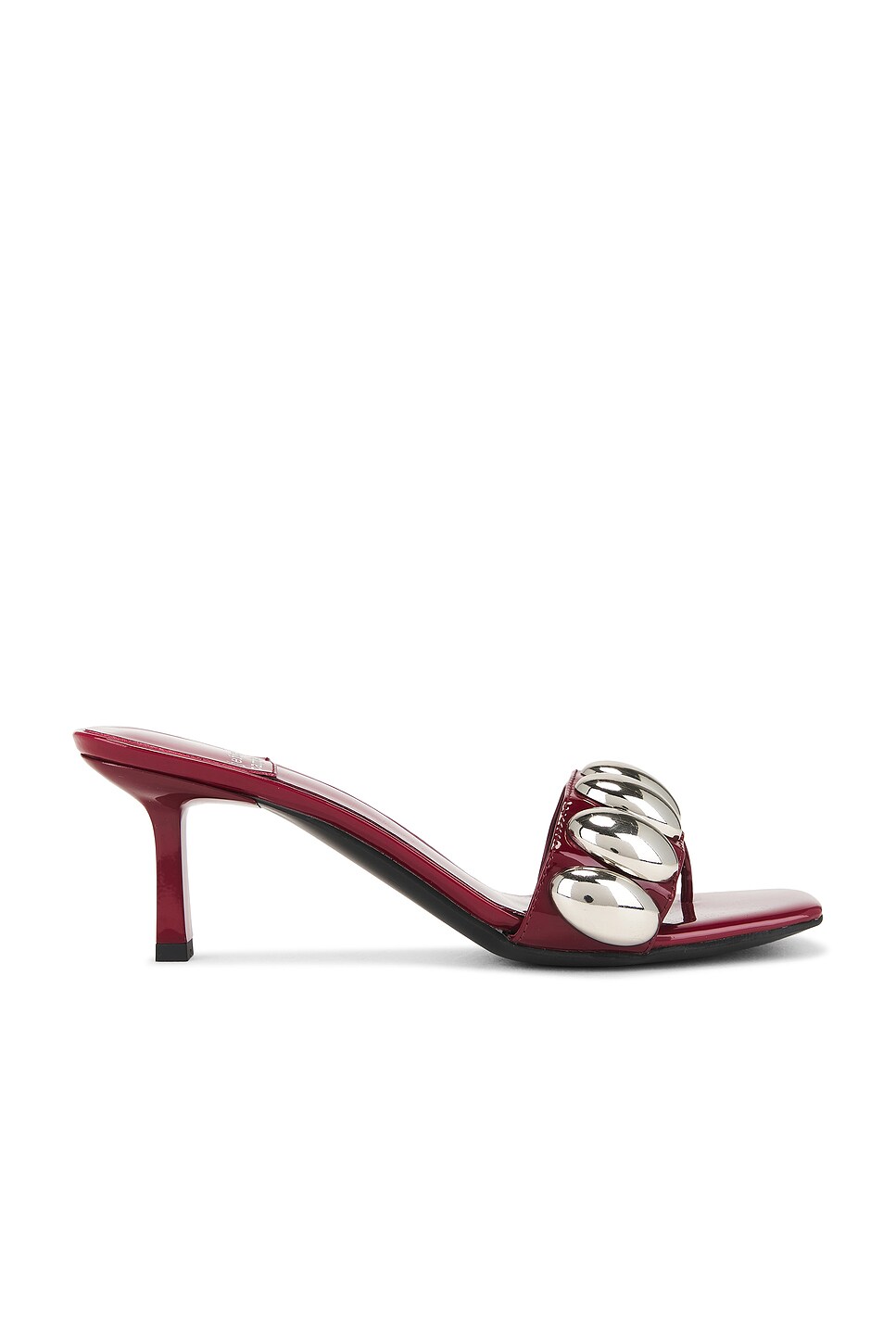 Jeffrey Campbell Capture Sandals in Cherry Red Patent Silver | REVOLVE