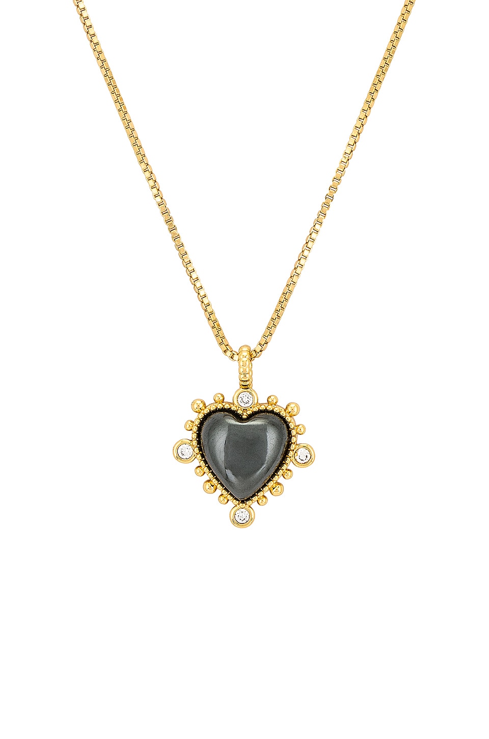 Joy Dravecky Jewelry Heavenly Heart Necklace in Hematite | REVOLVE