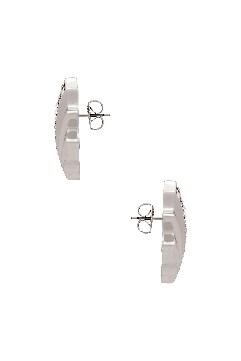 Julietta Metal Shell Earrings in Silver | REVOLVE