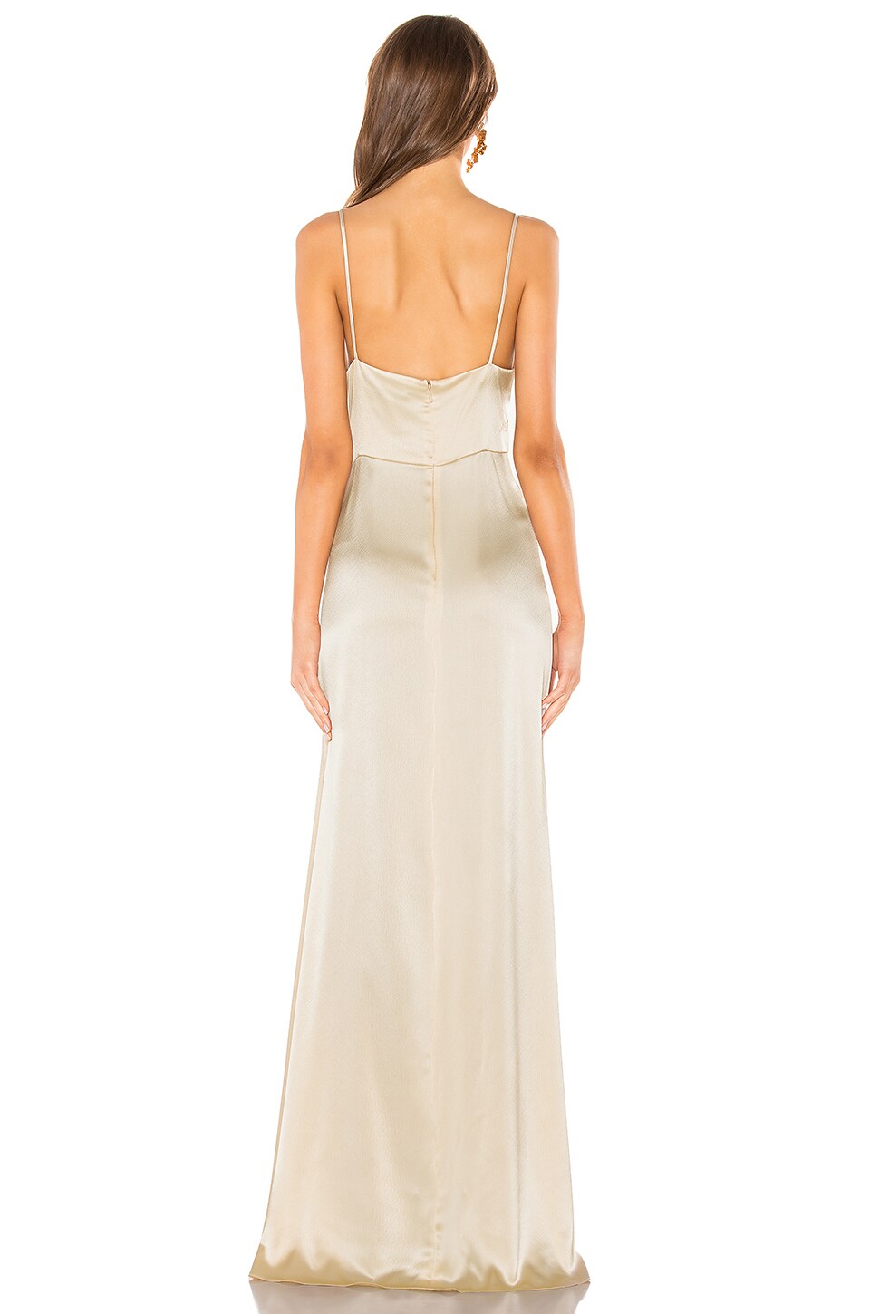 JILL JILL STUART Side Draped Slip Gown in Alabaster | REVOLVE