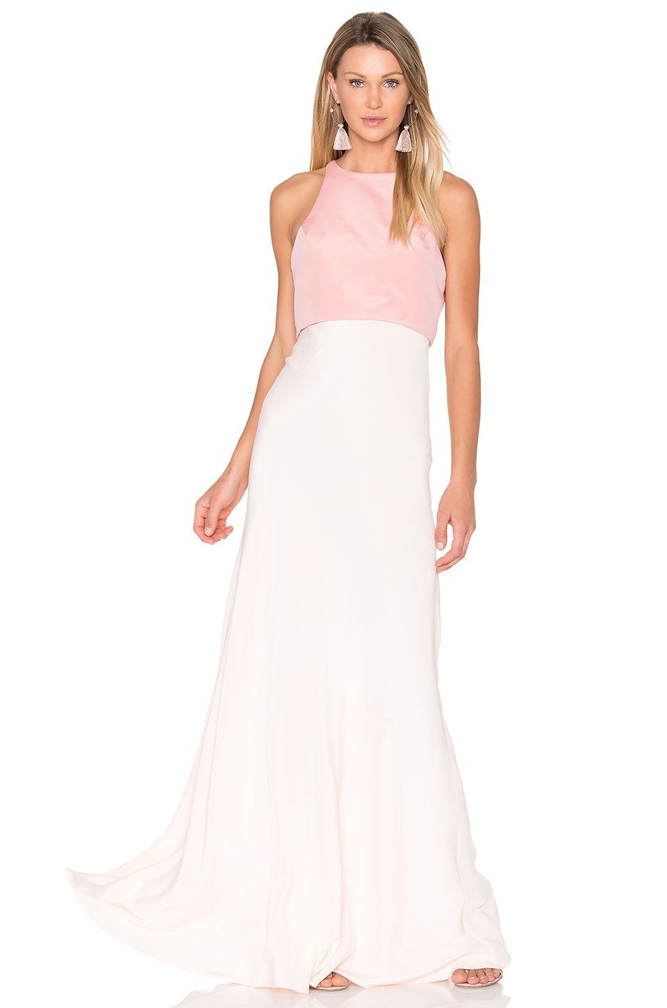 Jill Jill Stuart Two Tone Gown In Blush Pink And Powder Revolve
