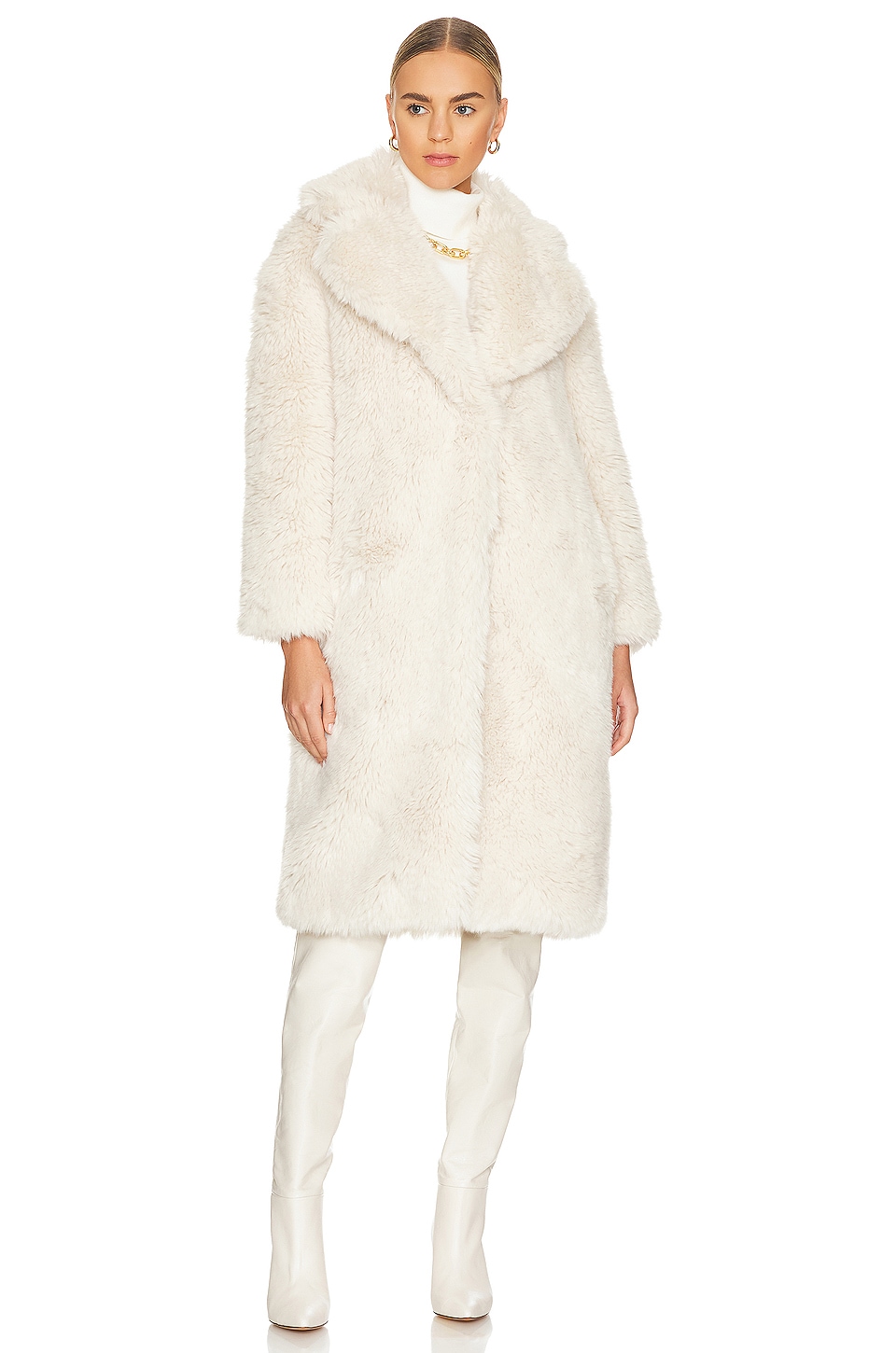 Jakke Katie Faux Fur Coat in Cream | REVOLVE