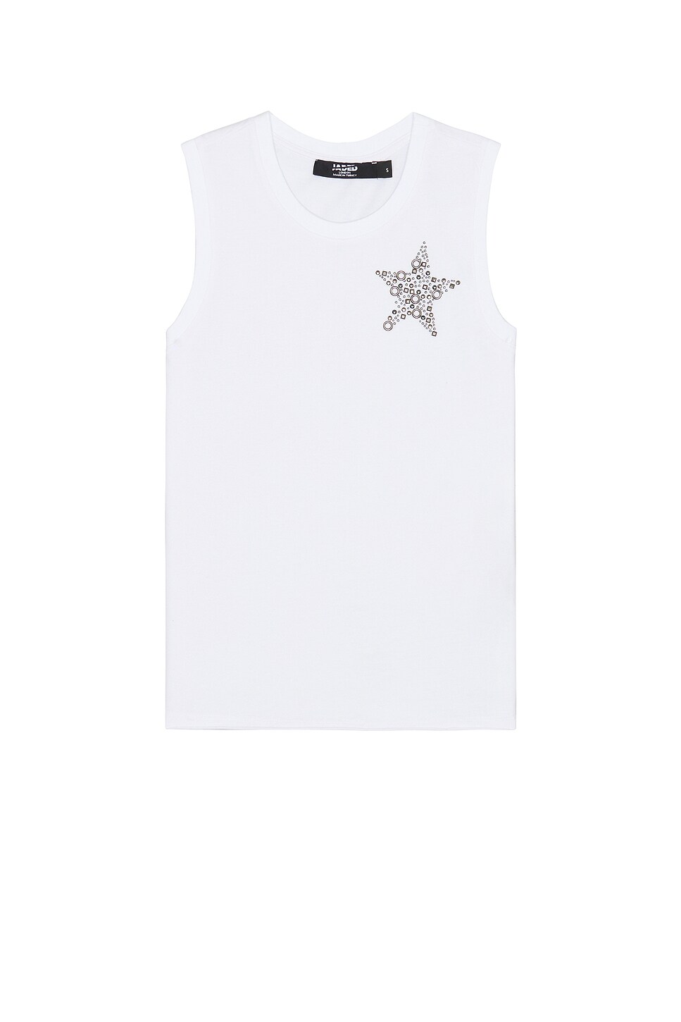 Jaded London Hardware Star Vest in White | REVOLVE