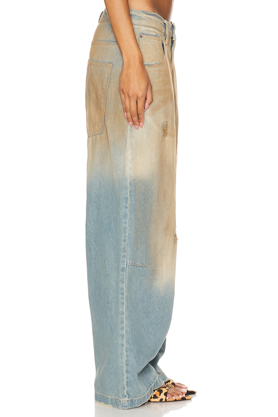 Jaded London Colossus Wide Leg Jeans in Muck | REVOLVE