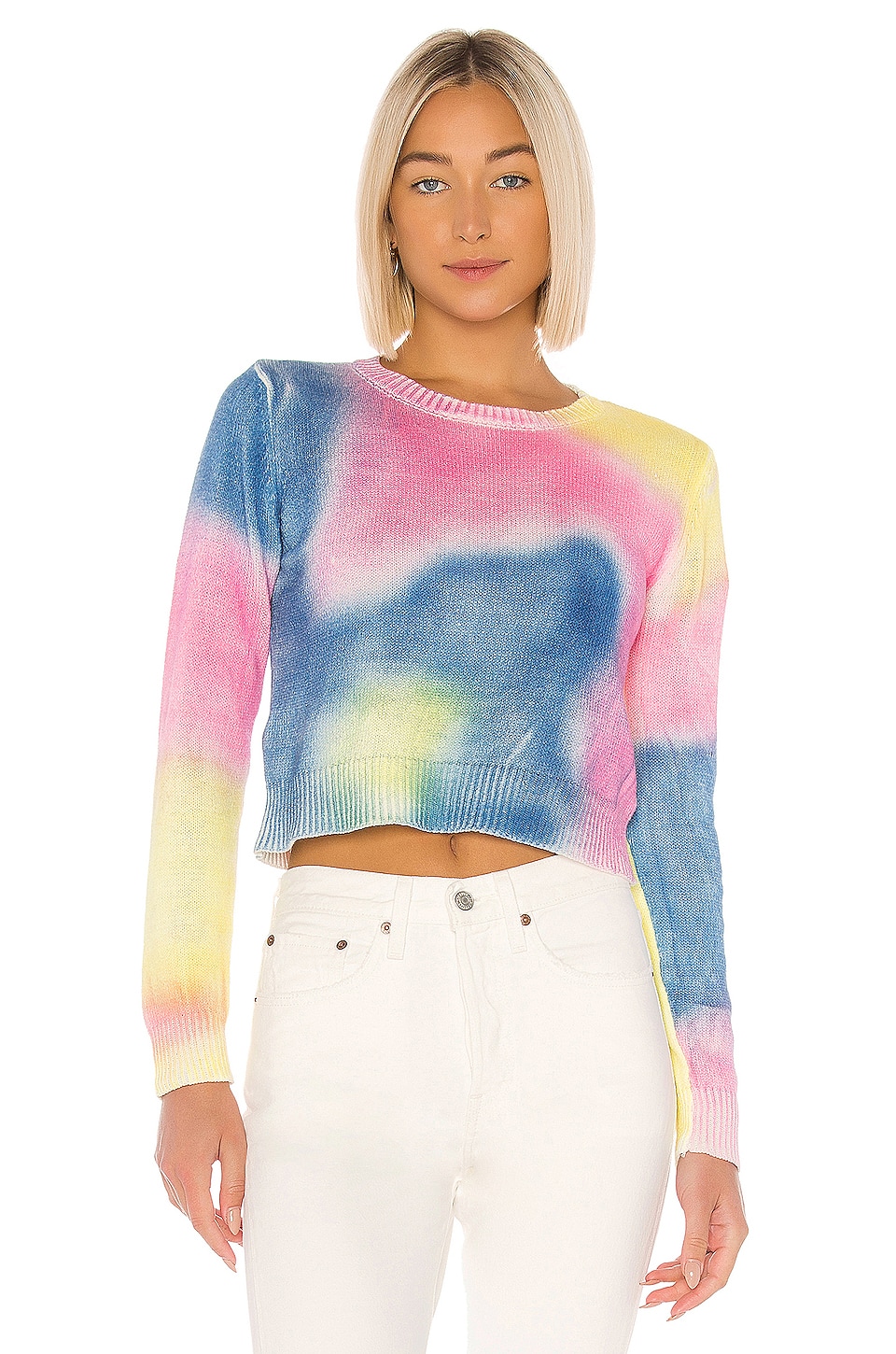 John & Jenn by Line X REVOLVE Crop Sweater in Multi Tie Dye | REVOLVE