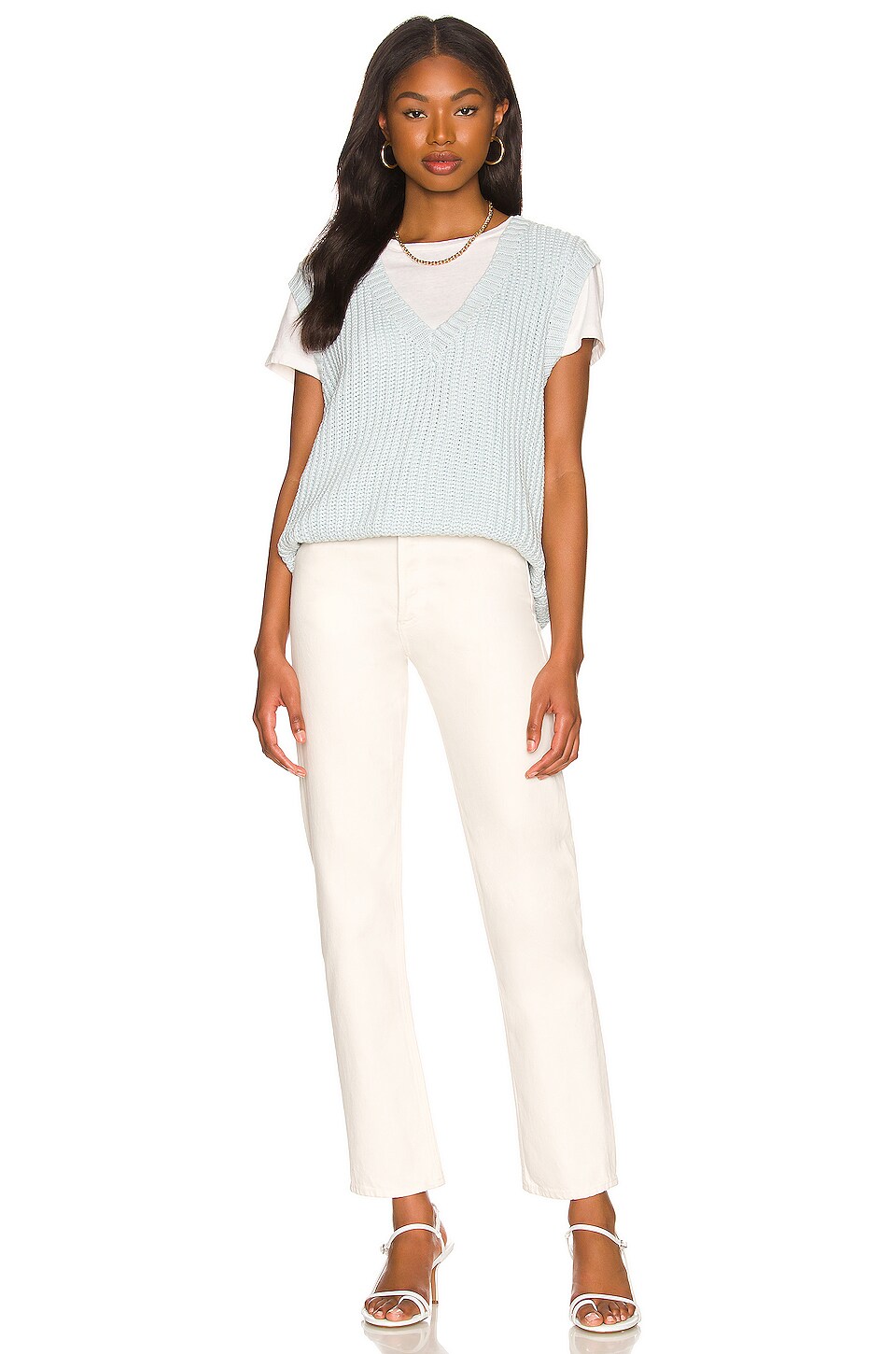 John & Jenn by Line Addison Vest in Clear Water | REVOLVE