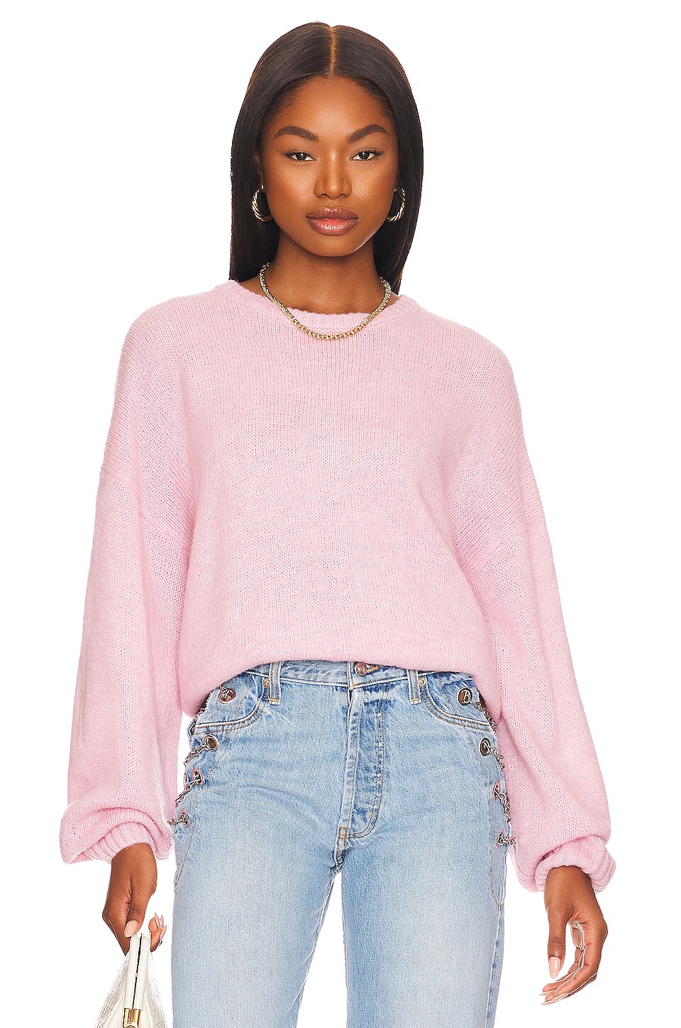 John & Jenn by Line Penelope Sweater in Chalk Pink | REVOLVE