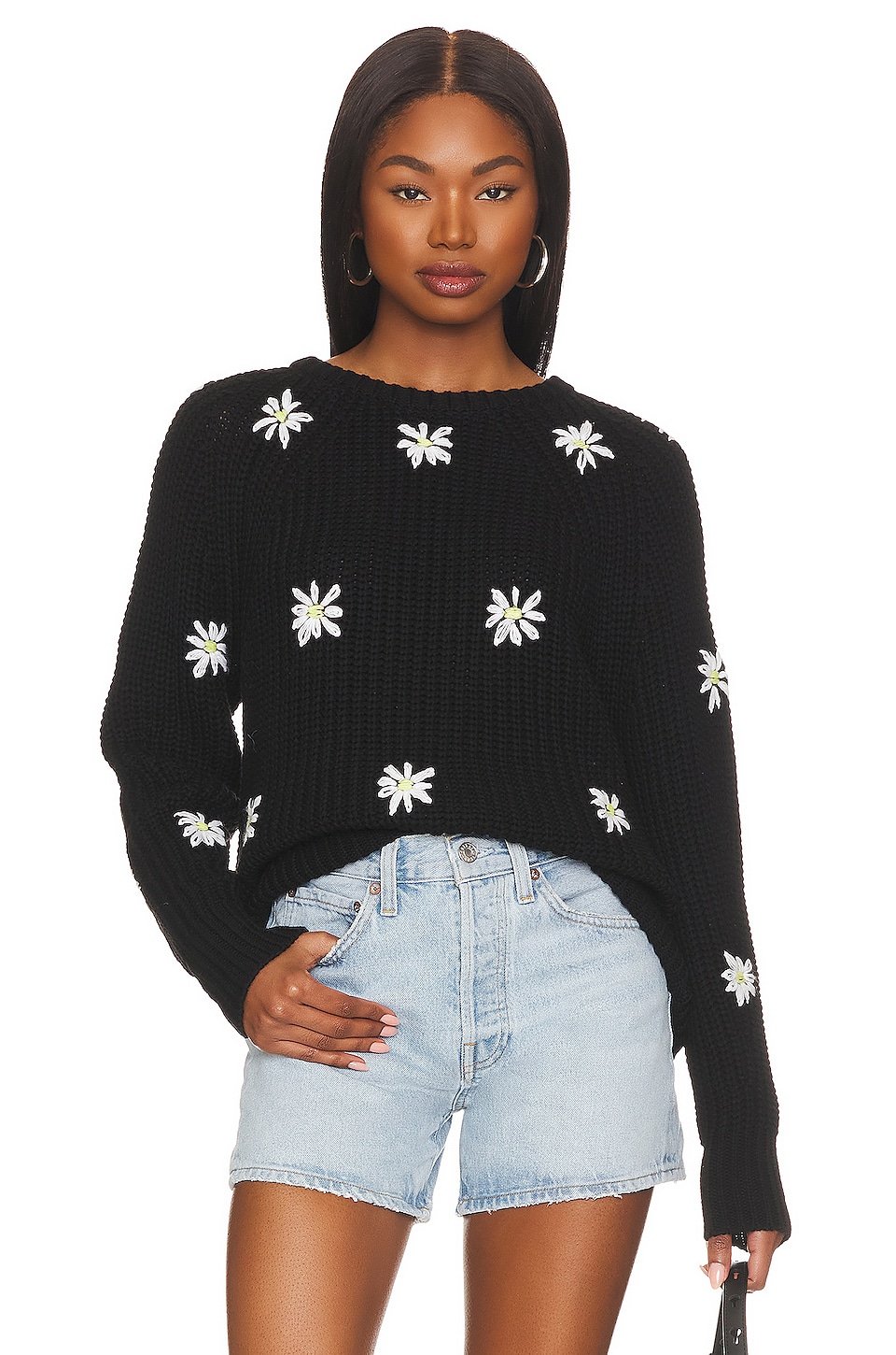 John & Jenn by Line Hendrix Sweater in Midnight Daisy | REVOLVE