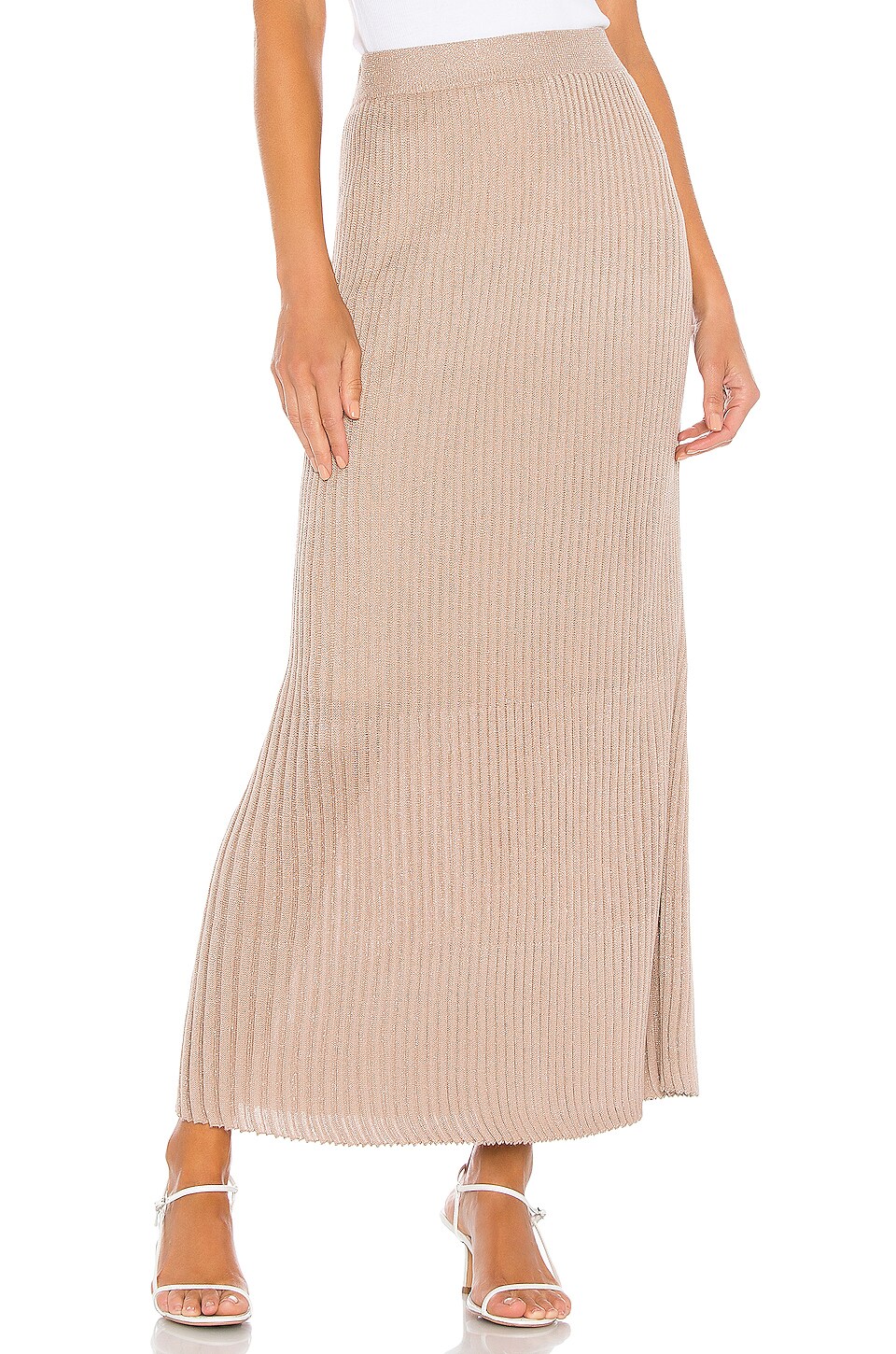 John & Jenn by Line Tai Skirt in Nude Shimmer | REVOLVE
