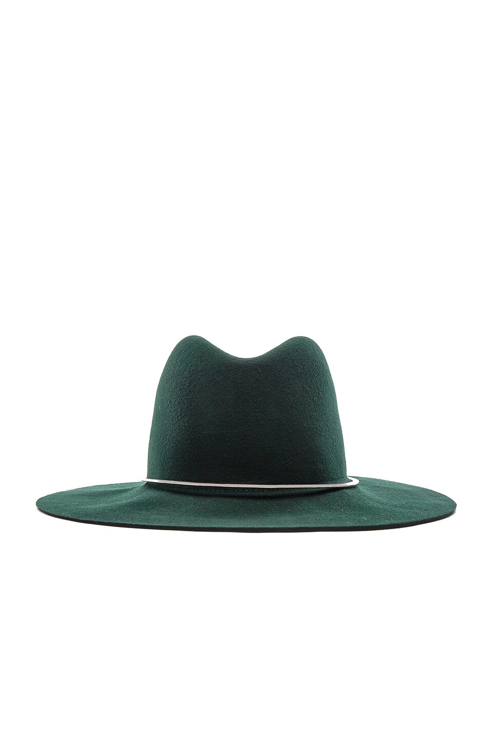 Janessa Leone Emery Hat in Deep Green & Gunmetal | REVOLVE