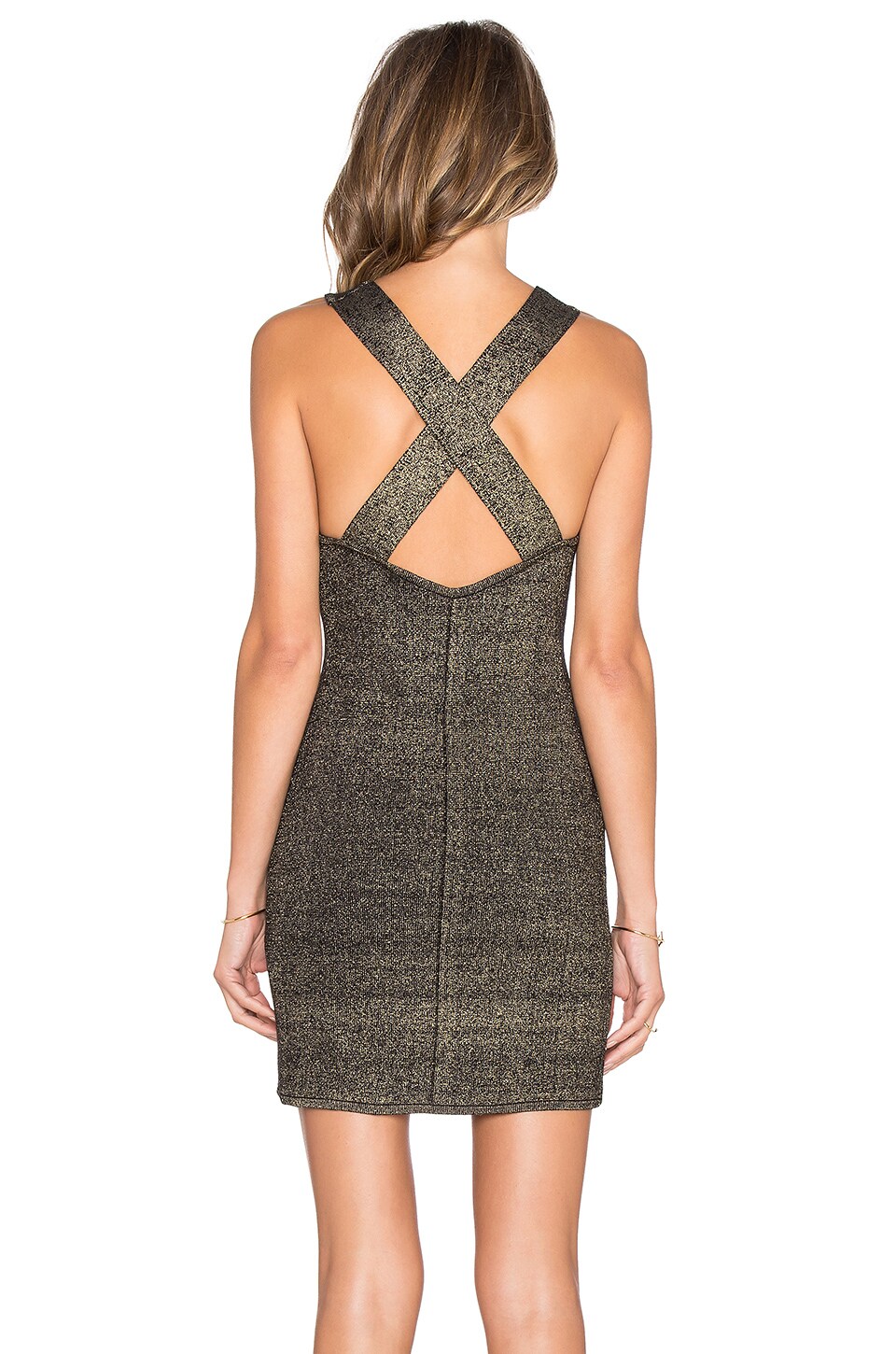 J.O.A. Metallic Mini Dress in Gold | REVOLVE