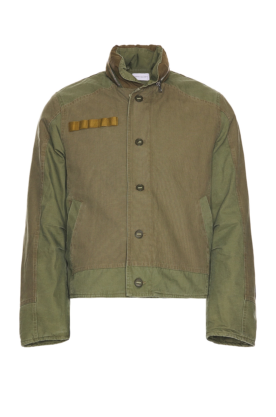 JOHN ELLIOTT Paneled Deck Jacket in Olive | REVOLVE