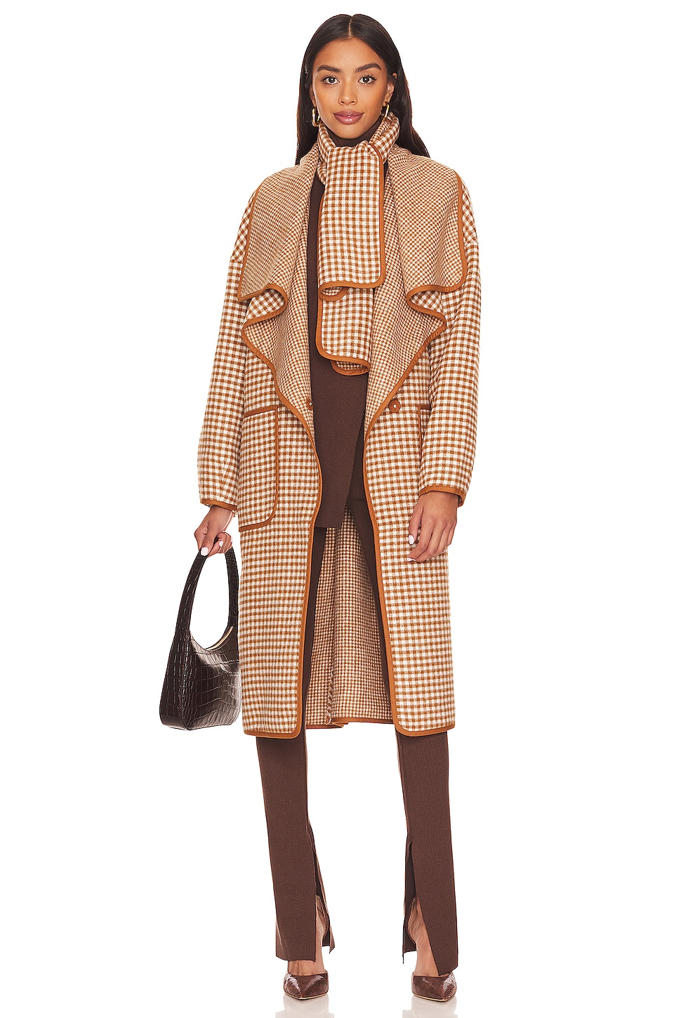 Joie Chantal Coat in Brown Sugar & Porcelain | REVOLVE