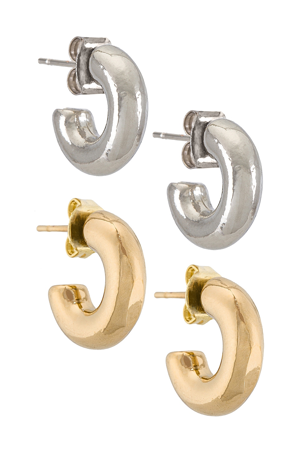 joolz by Martha Calvo Donut Hoop Earrings in Gold | REVOLVE