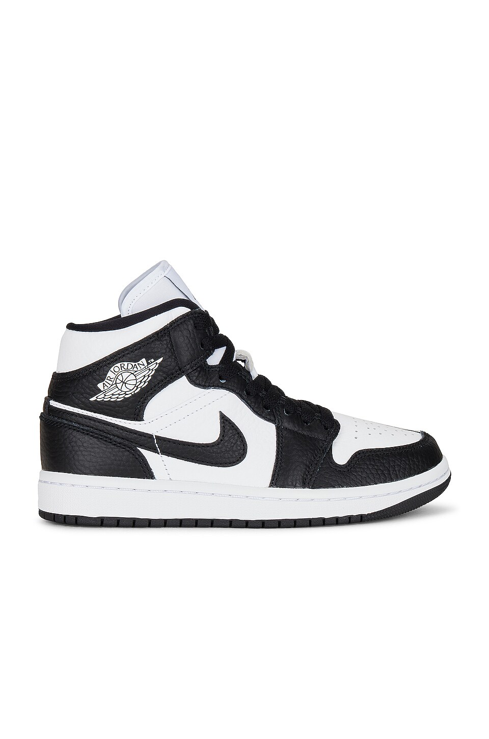 Jordan Air Jordan 1 Mid Sneaker in White & Black | REVOLVE