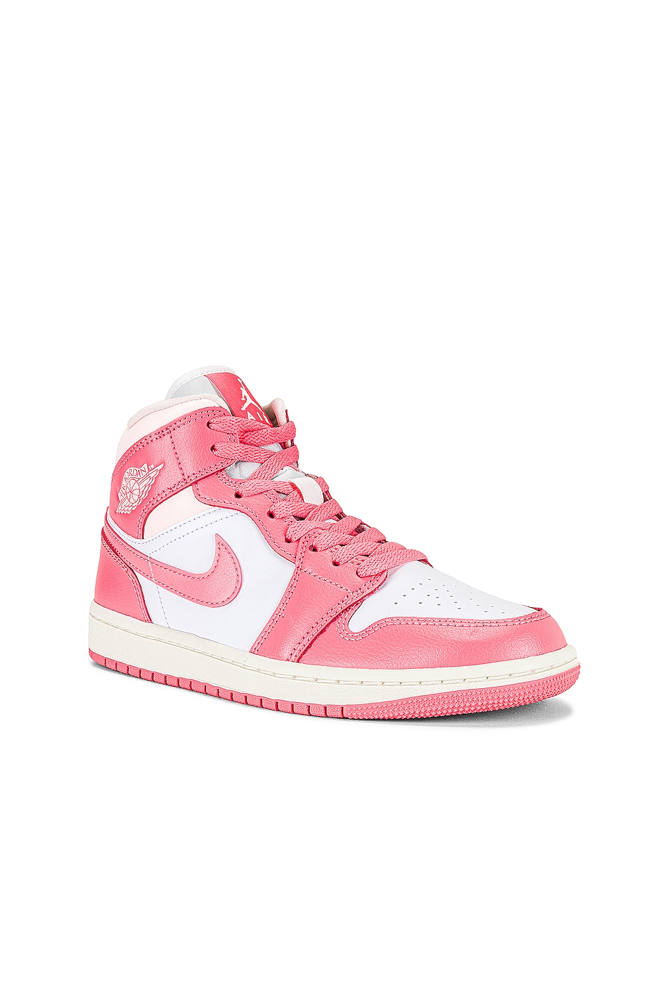 Jordan Air Jordan 1 Mid Sneaker in White, Sea Coral, Atmosphere, & Sail ...