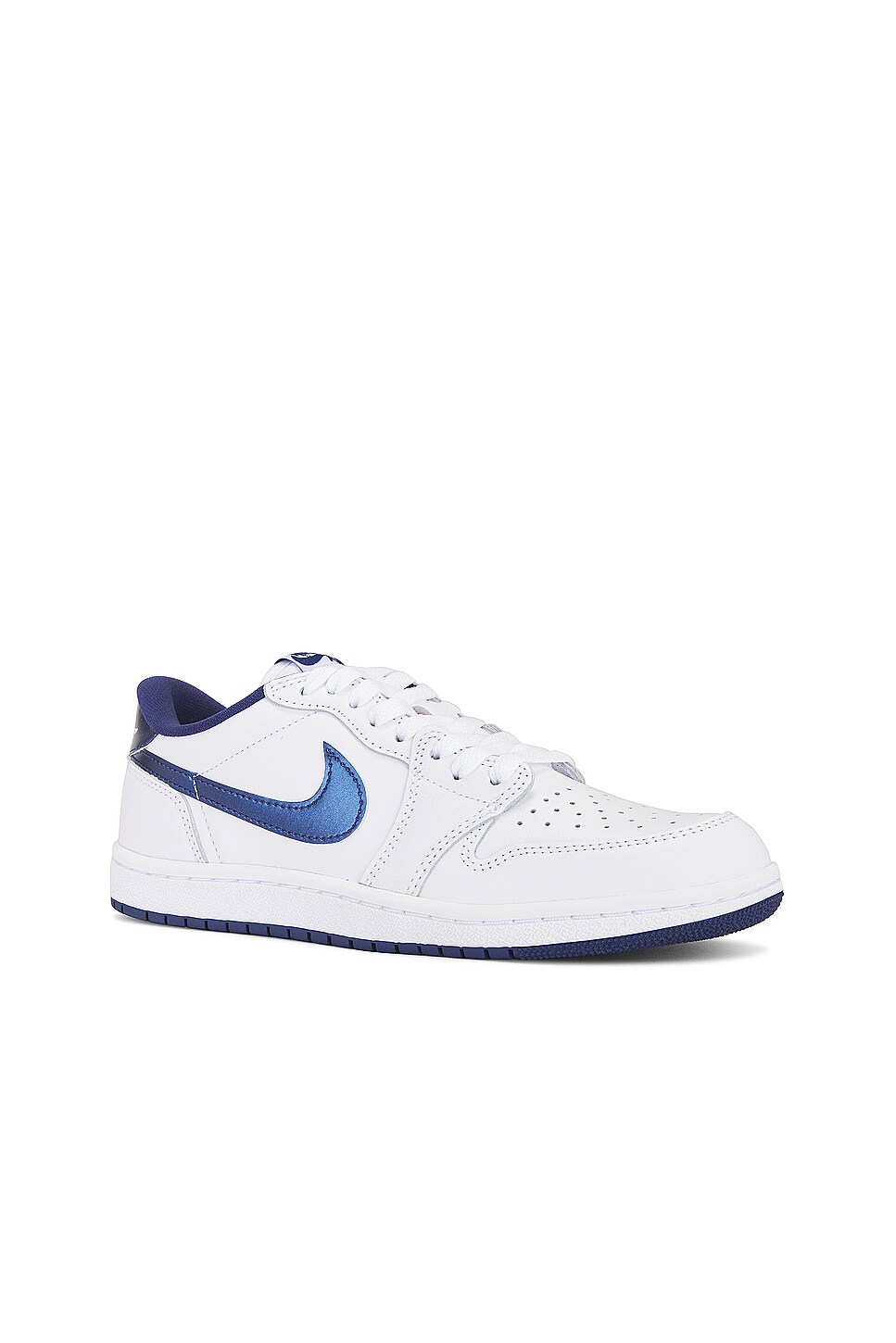 Jordan Air Jordan 1 Low 85 Sneaker in White & Navy | REVOLVE