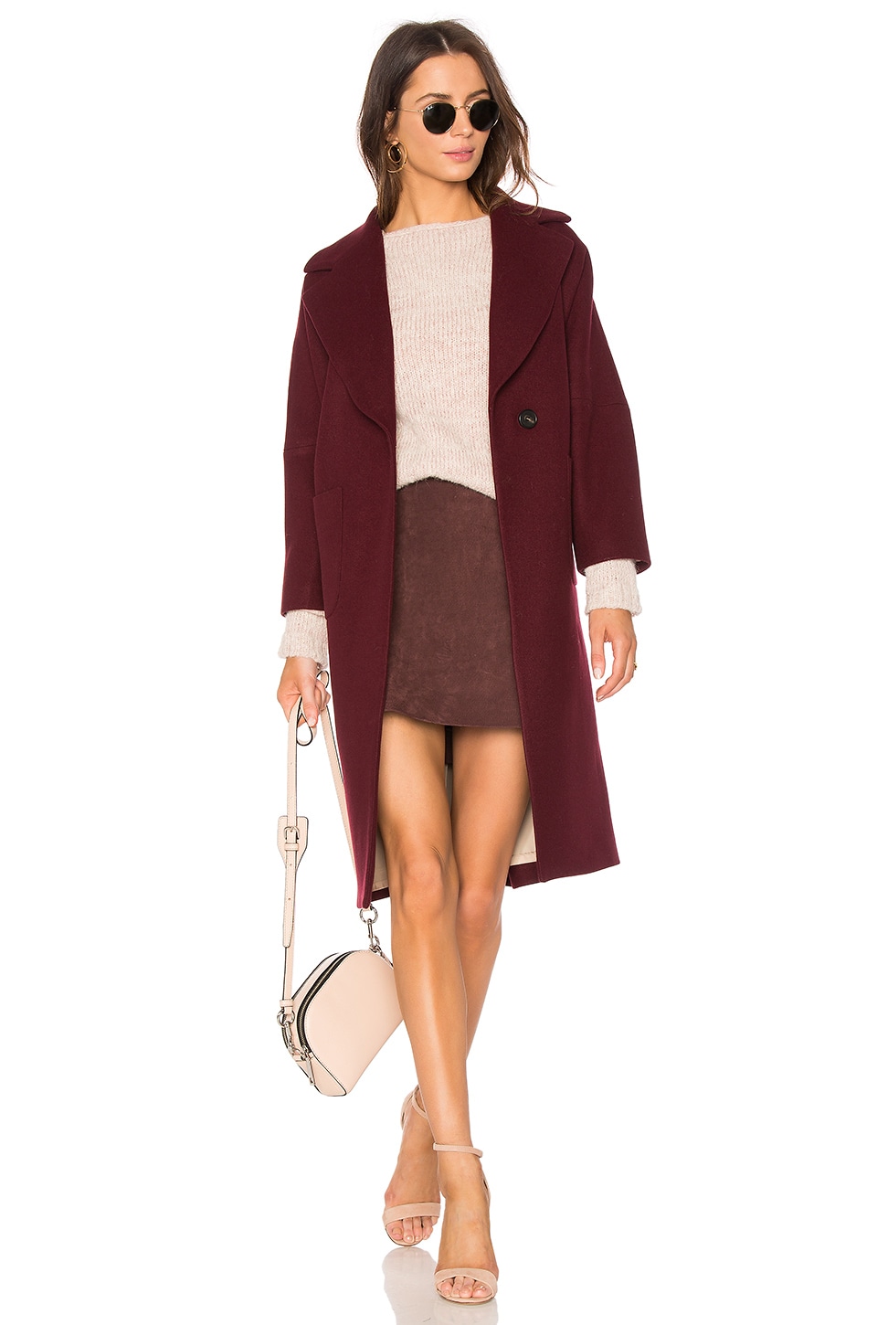 J. RYU Amber Coat in Wine | REVOLVE