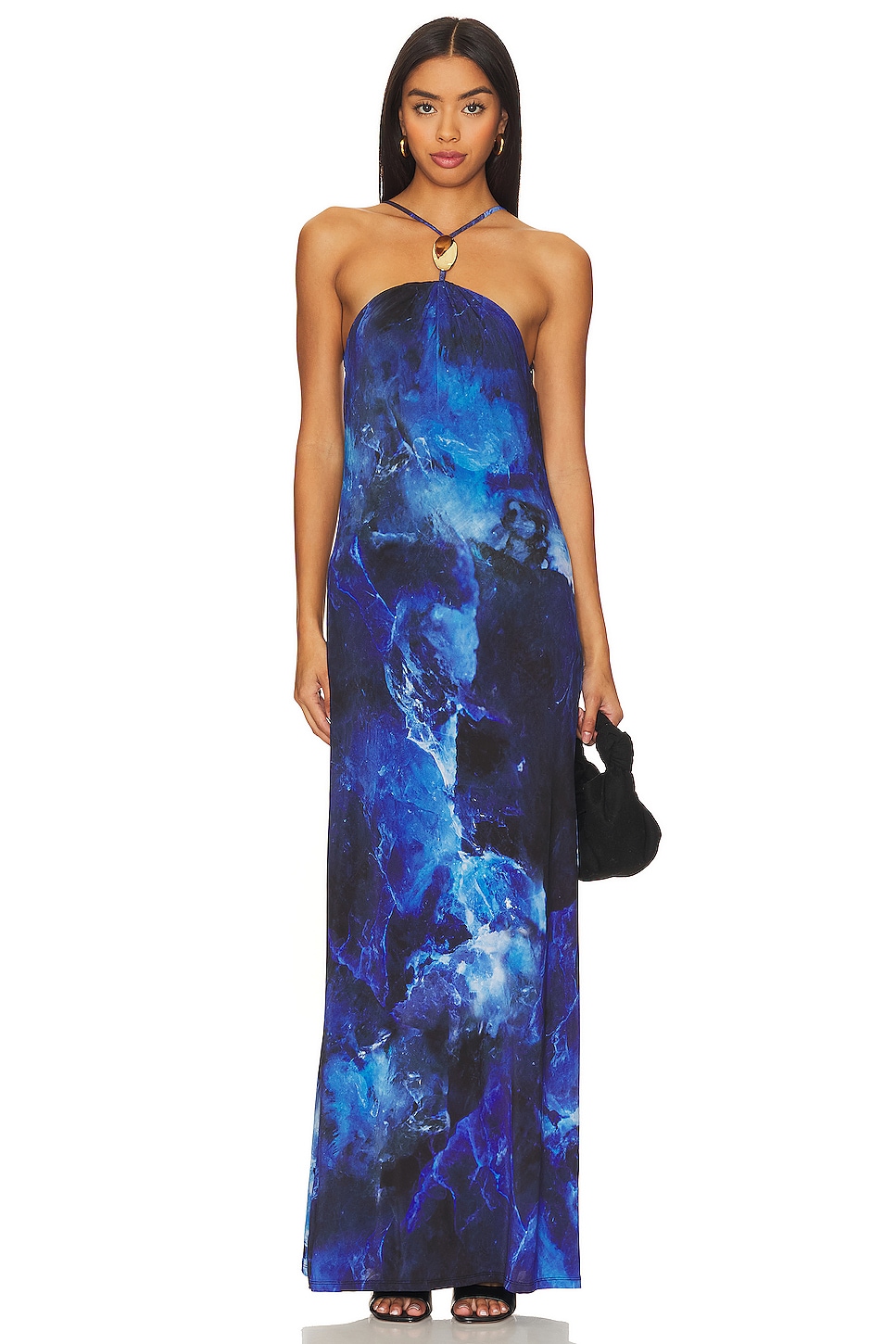 SIMKHAI Sunnie Gown in Blue Rock Crystal Print | REVOLVE