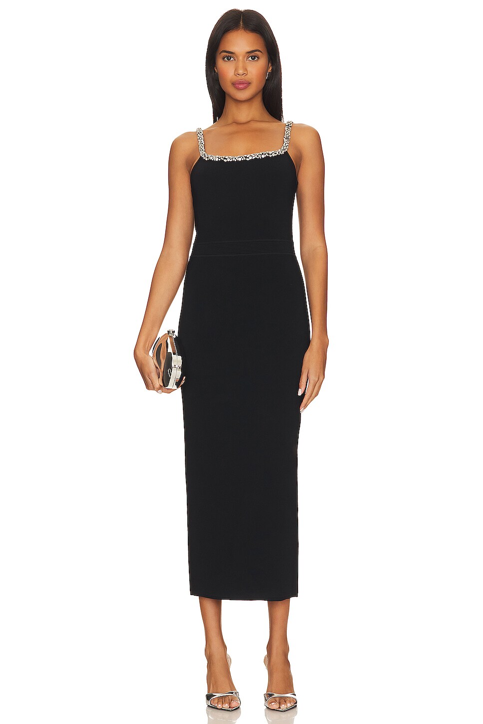 SIMKHAI Marci Midi Dress in Black | REVOLVE