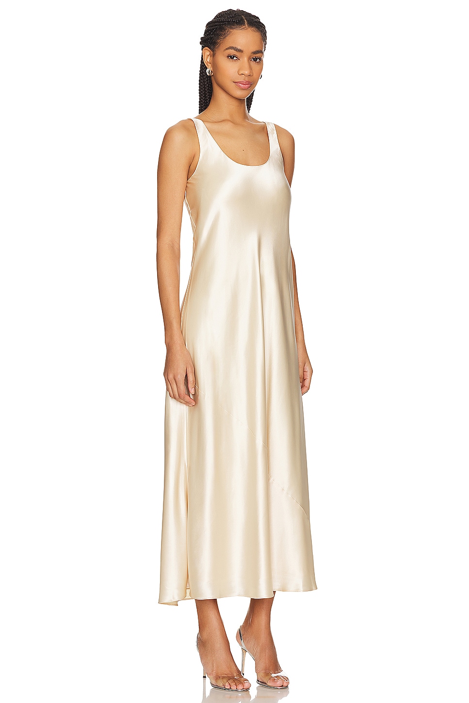 SIMKHAI Rania Maxi Slip Dress in Champagne | REVOLVE