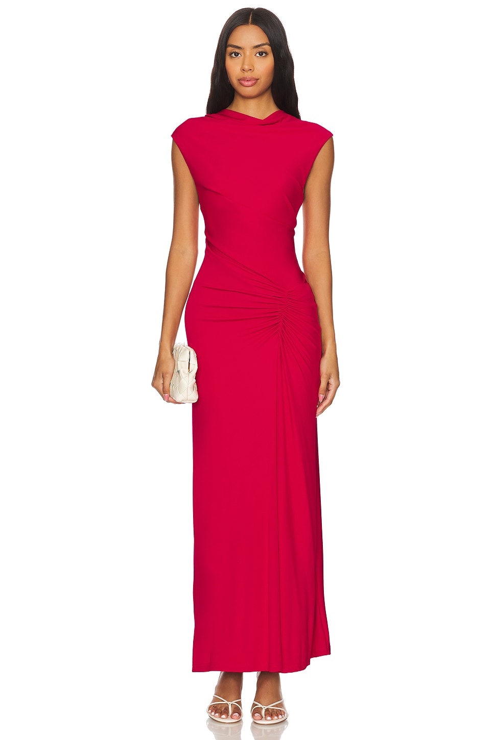 SIMKHAI Acacia Midi Dress in Cherry | REVOLVE
