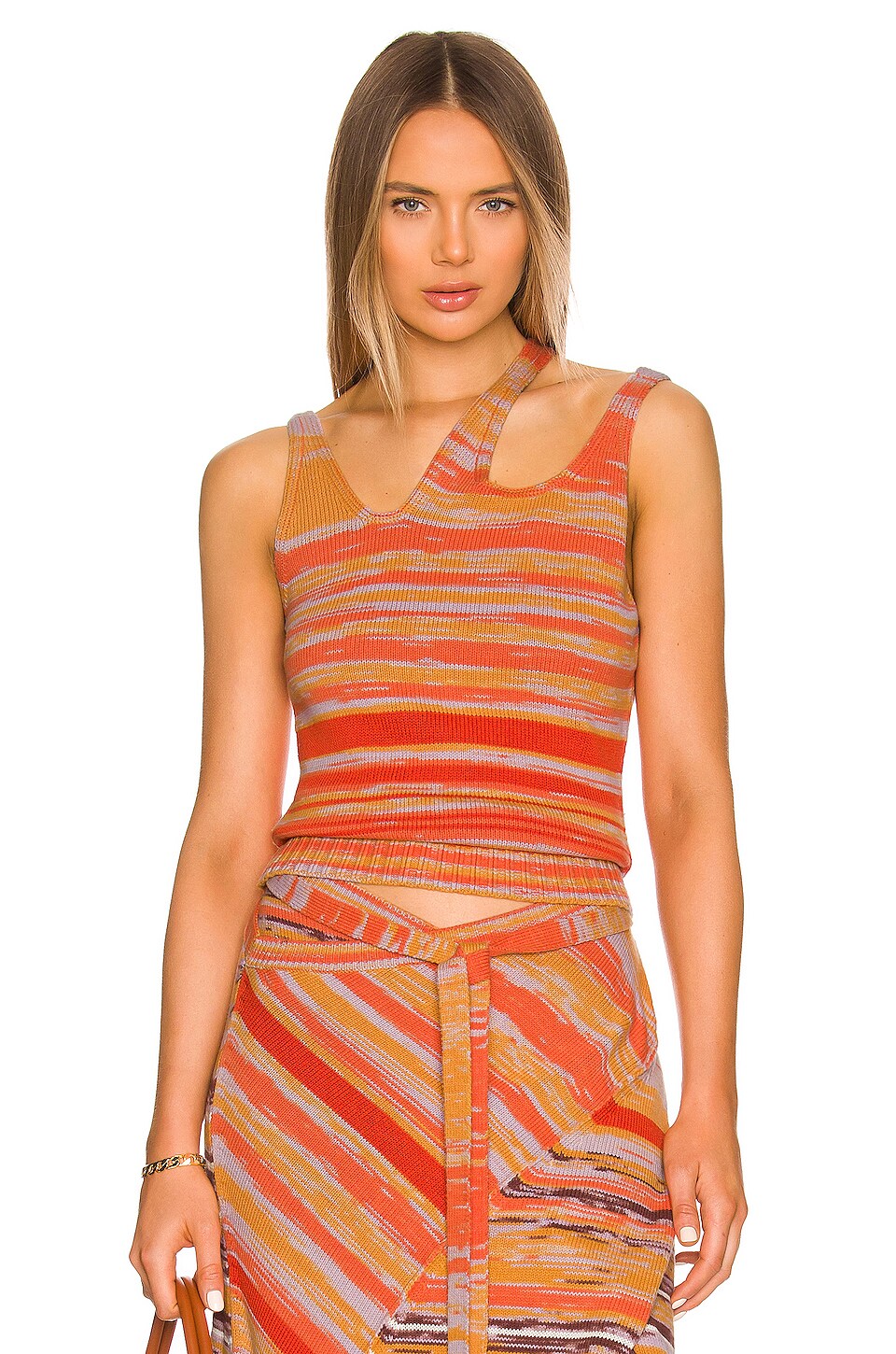 SIMKHAI Avani Cutout Top in Lupine Space Dye | REVOLVE