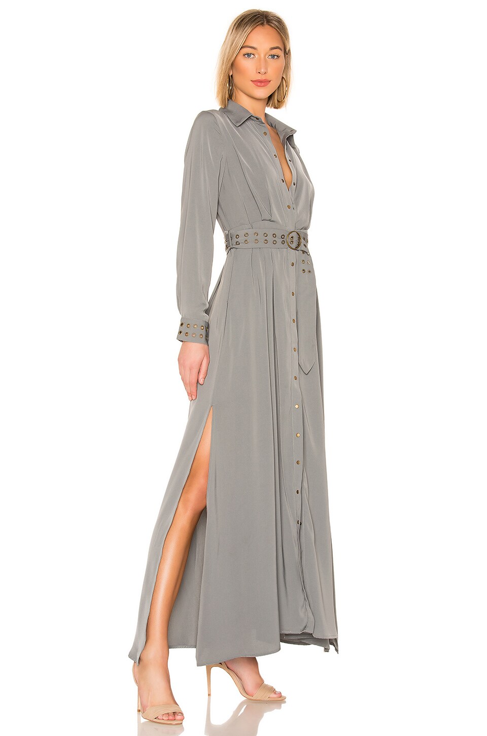 THE JETSET DIARIES Mod Maxi Shirt Dress in Deep Olive | REVOLVE