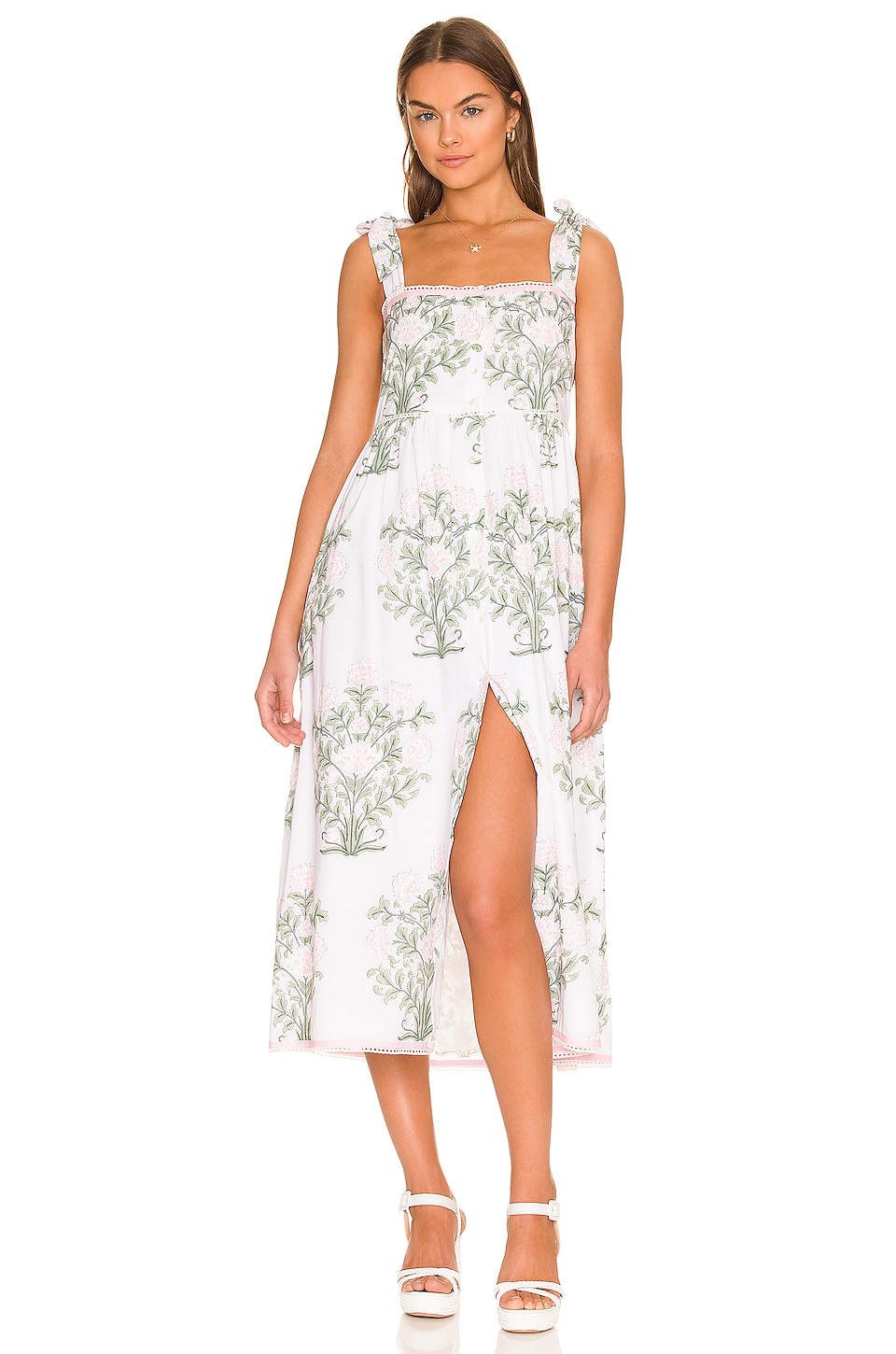 Juliet Dunn Tie Shoulder Dress