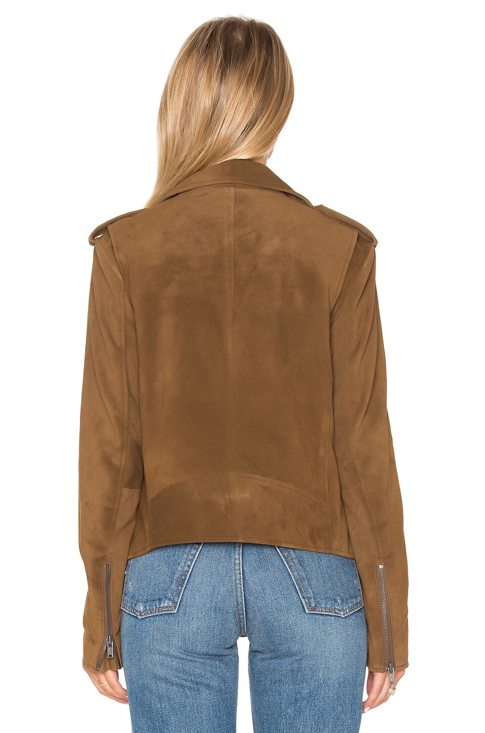 June Vintage Suede MC Jacket in Bark | REVOLVE