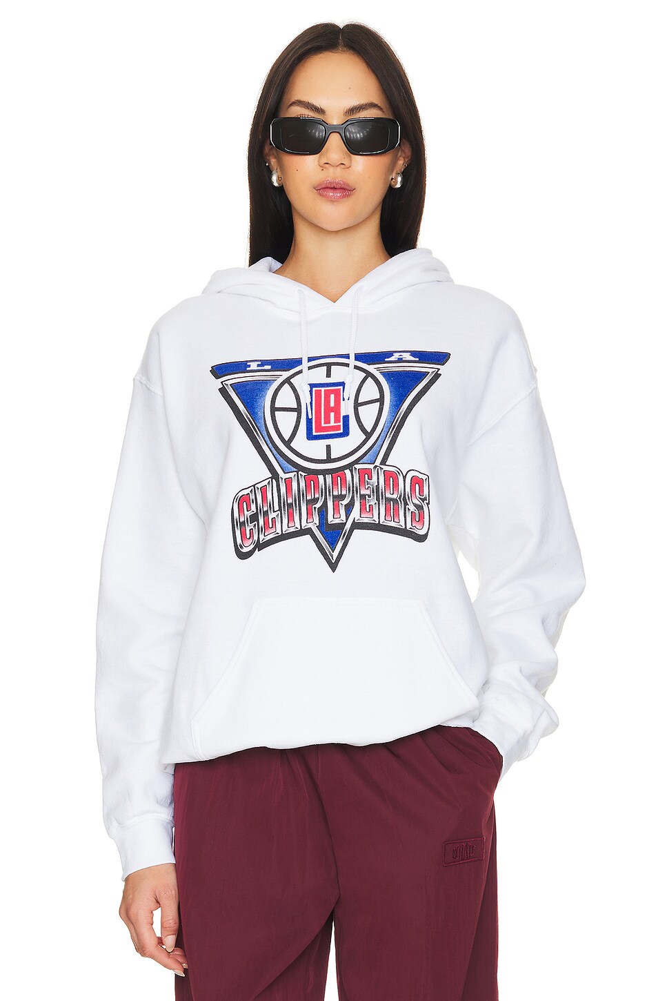 Junk Food Clippers Triangle Hoodie in White | REVOLVE