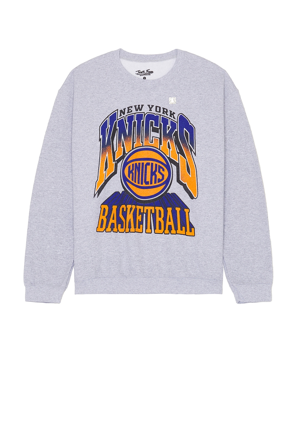 Junk Food Knicks Backcourt Crewneck in Heather Grey | REVOLVE